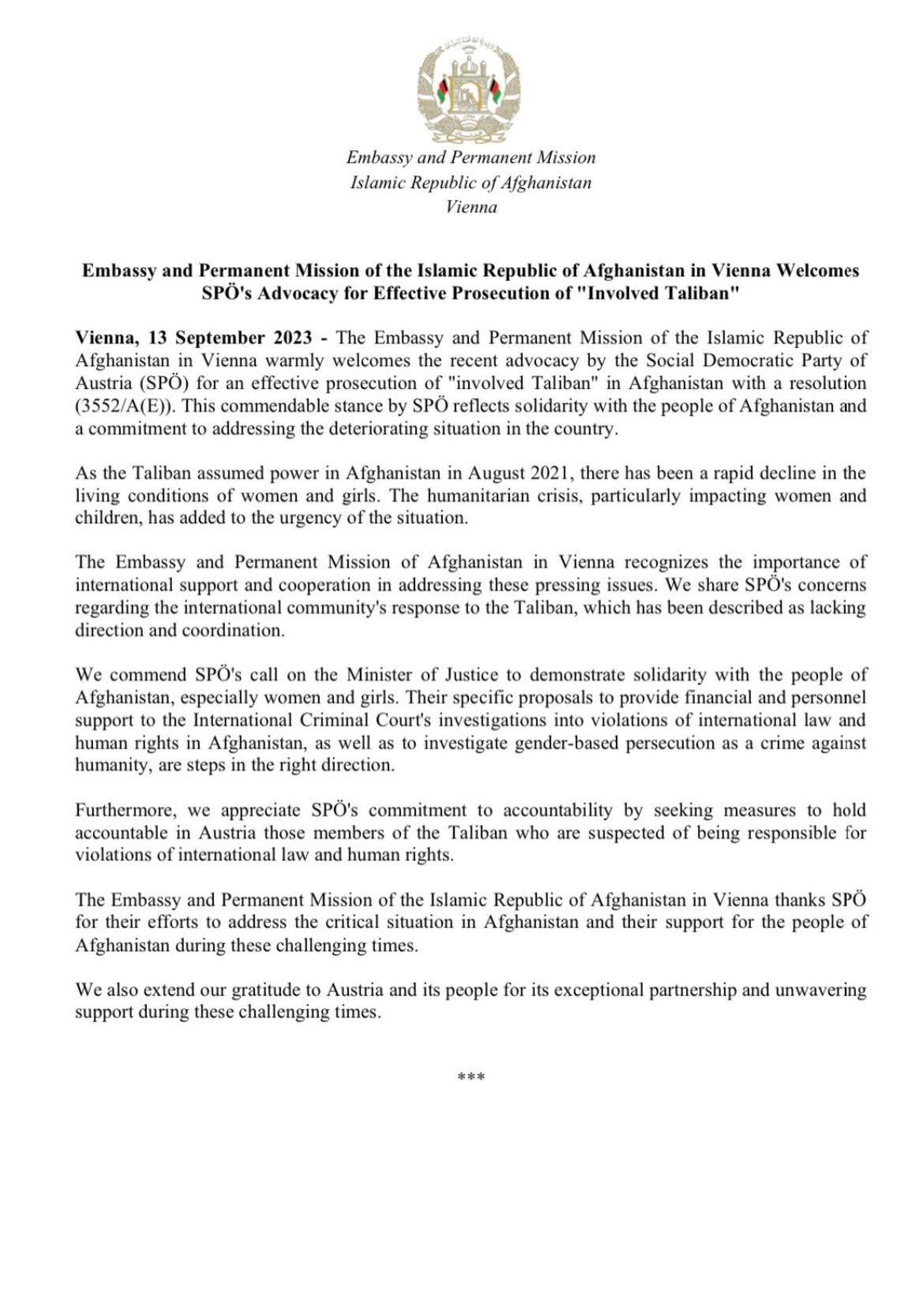 The Embassy and Permanent Mission of the Islamic Republic of ...